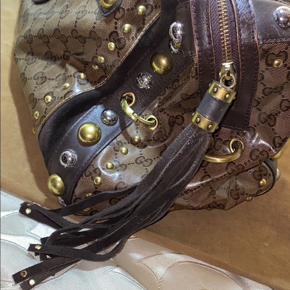 Gucci | Bags | Gucci Babouska Fringe Studded Xl Boston Satchel | Poshmark
